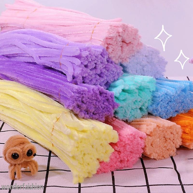 100PCS Diy Craft Chenille Sticks Pipe Cleaner Rod Chenille Stems ...