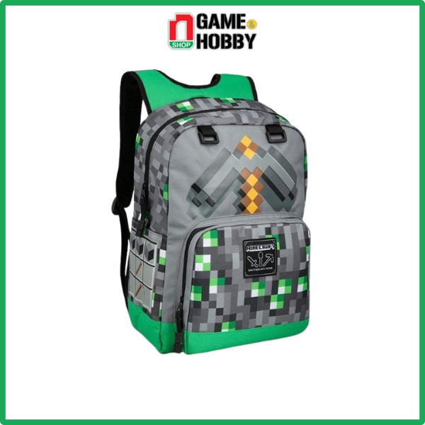 Minecraft PICKAXE EMERALD Backpack For Laptops, Books | Shopee Malaysia