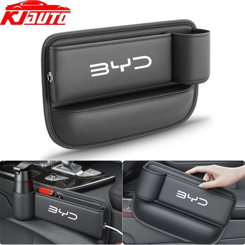 BYD Car Seat Gap Bag Case Storage Bag PU Leather Auto Console Side Seat ...