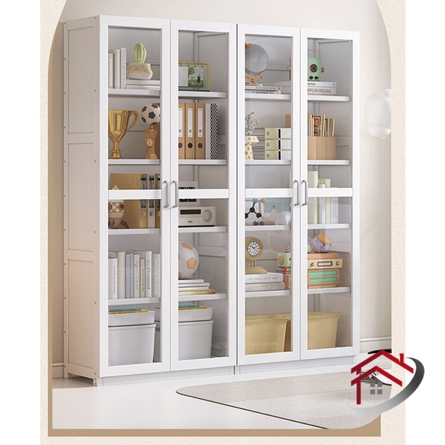 Multi-Layer Storage Bookshelf Figure Display Cabinet Multi-functional ...