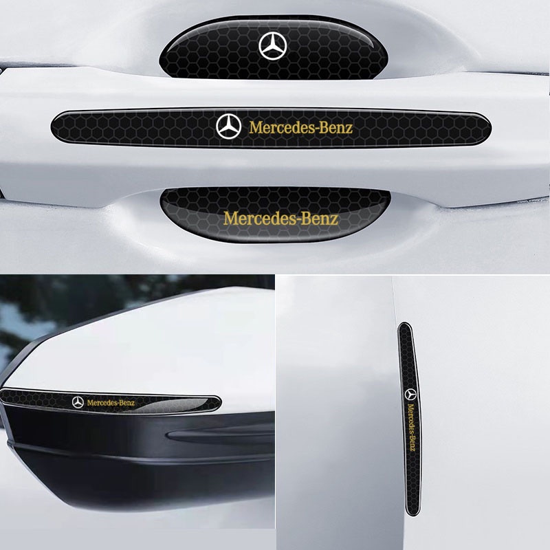 [Mercedes Benz]8pcs Mercedes Benz Reflective Car Door Handle Protector ...