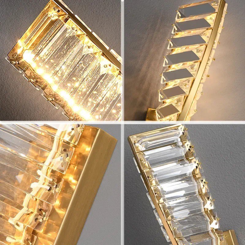Modern Chandelier Crystal LED Wall Light LED Chandelier Light Lampu ...