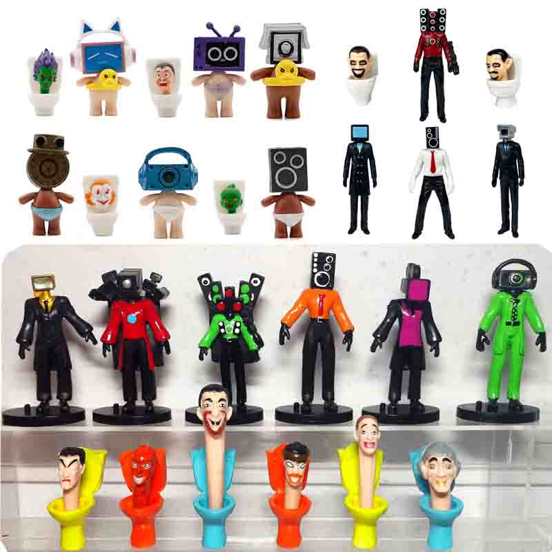 5,10 Pcs/Set Skibidi Toilet Figures Mini Cameraman Vs Toilet Man Action ...