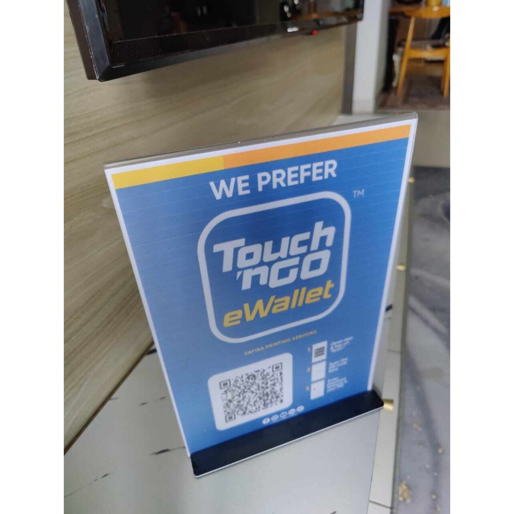 Acrylic Display Stand QR Code Stand Holder menu stand A4 A5 A6 Double ...