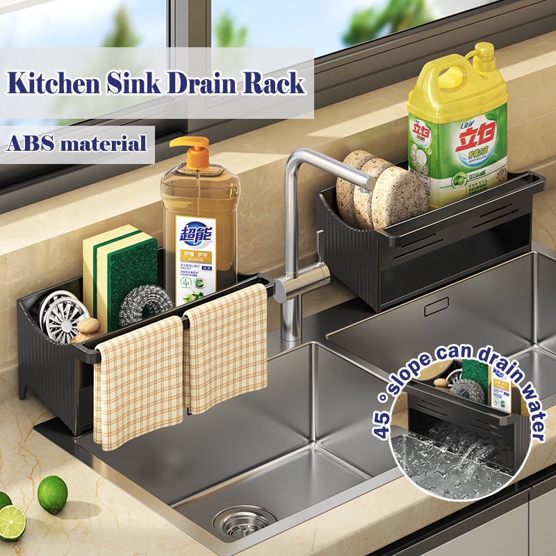 Sponge Rack Kitchen Soap Storage Rack Dishcloth Rack Thickened ABS ...