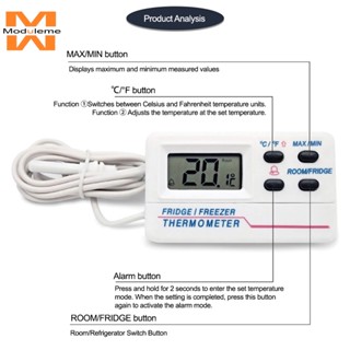 Fridge Freezer Thermometer High & Low Temperature Alarms Settings with ...