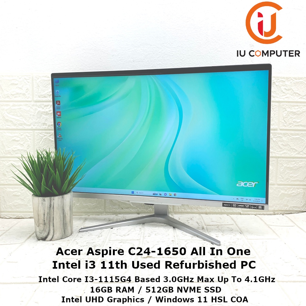 ACER ASPIRE C24-1650 ALL IN ONE INTEL CORE I3-1115G4 16GB RAM 512GB ...