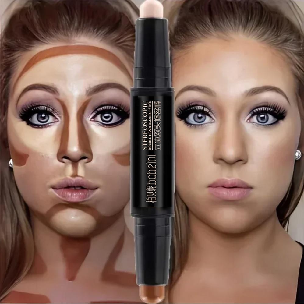 Three-dimensional double-ended contour stick for women, dual-ended nose ...
