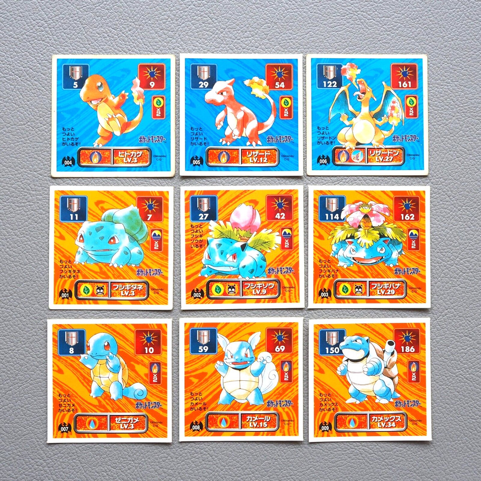 Pokemon AMADA Sticker Seal Venusaur Blastoise Charizard Nintendo ...