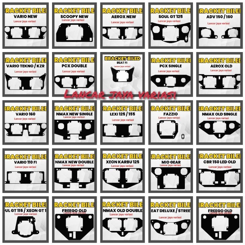 Complete Biled Projie Light Brekets 2,5 and 3 Inch All Variants Matic ...