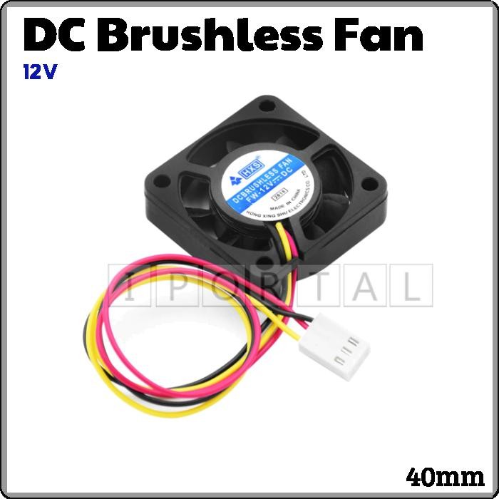 3 Pin 40x40mm DC 12V PC Computer CPU System Brushless Cooling Fan ...