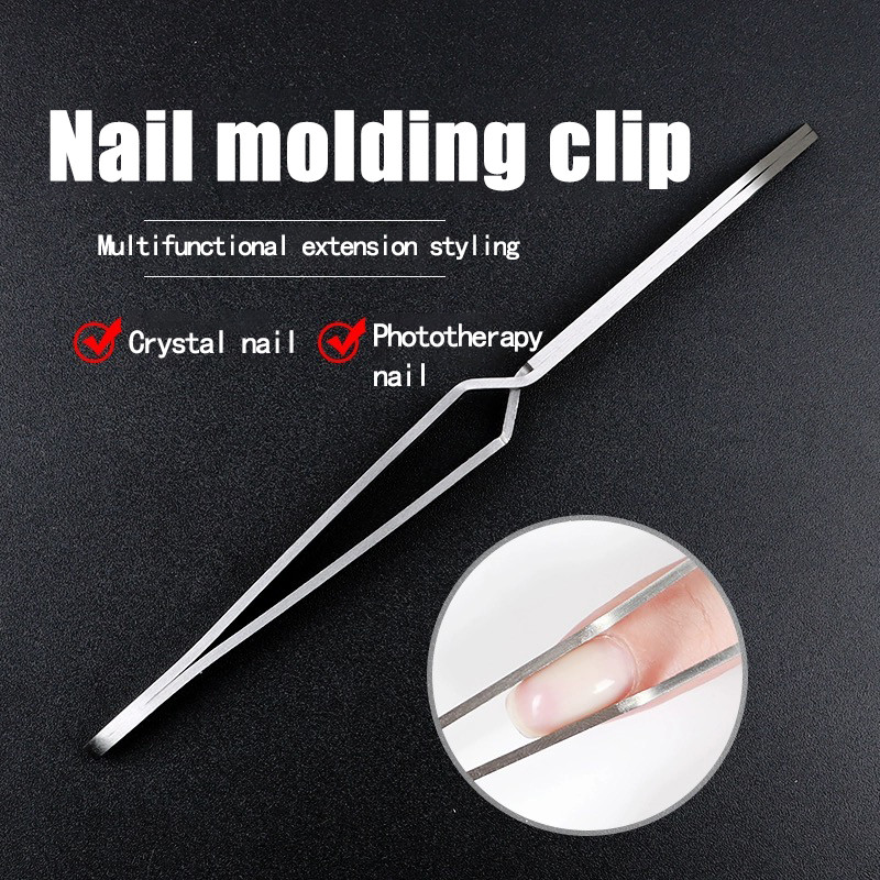 1Pc Multifunction Stainless Steel Nail Art Shaping Tweezers Cross Nail ...