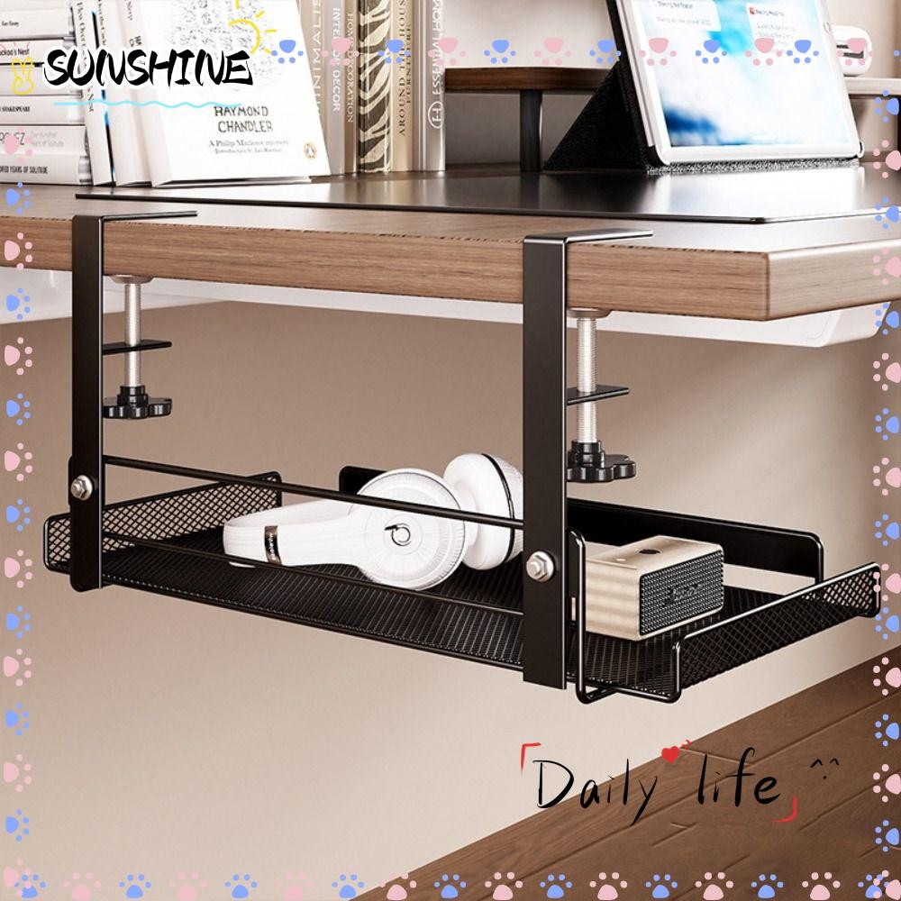 1SUNSHINE Cable Management Tray, No Drill Storage Shelf Cable ...
