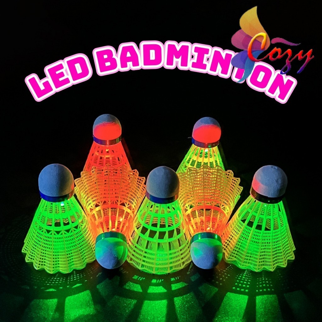 (1 PCS) LED Badminton Ball Light-up Luminous Glowing Lights Ball for ...
