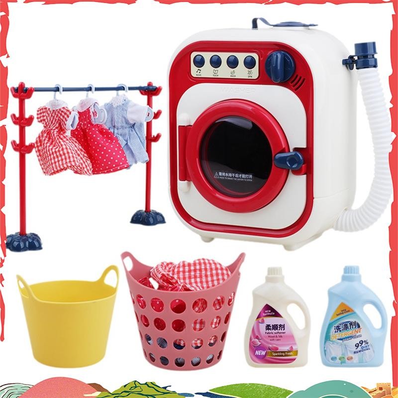 Children'S Washing Machine Toys Mini Simulation Furniture Electric Toy ...