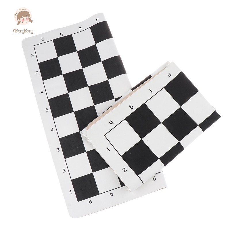 ABongBang Black And White Portable Chess Board 43CM 51CM Leather Soft ...