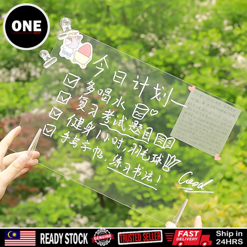 Home memo reminder desktop whiteboard acrylic transparent note board ...
