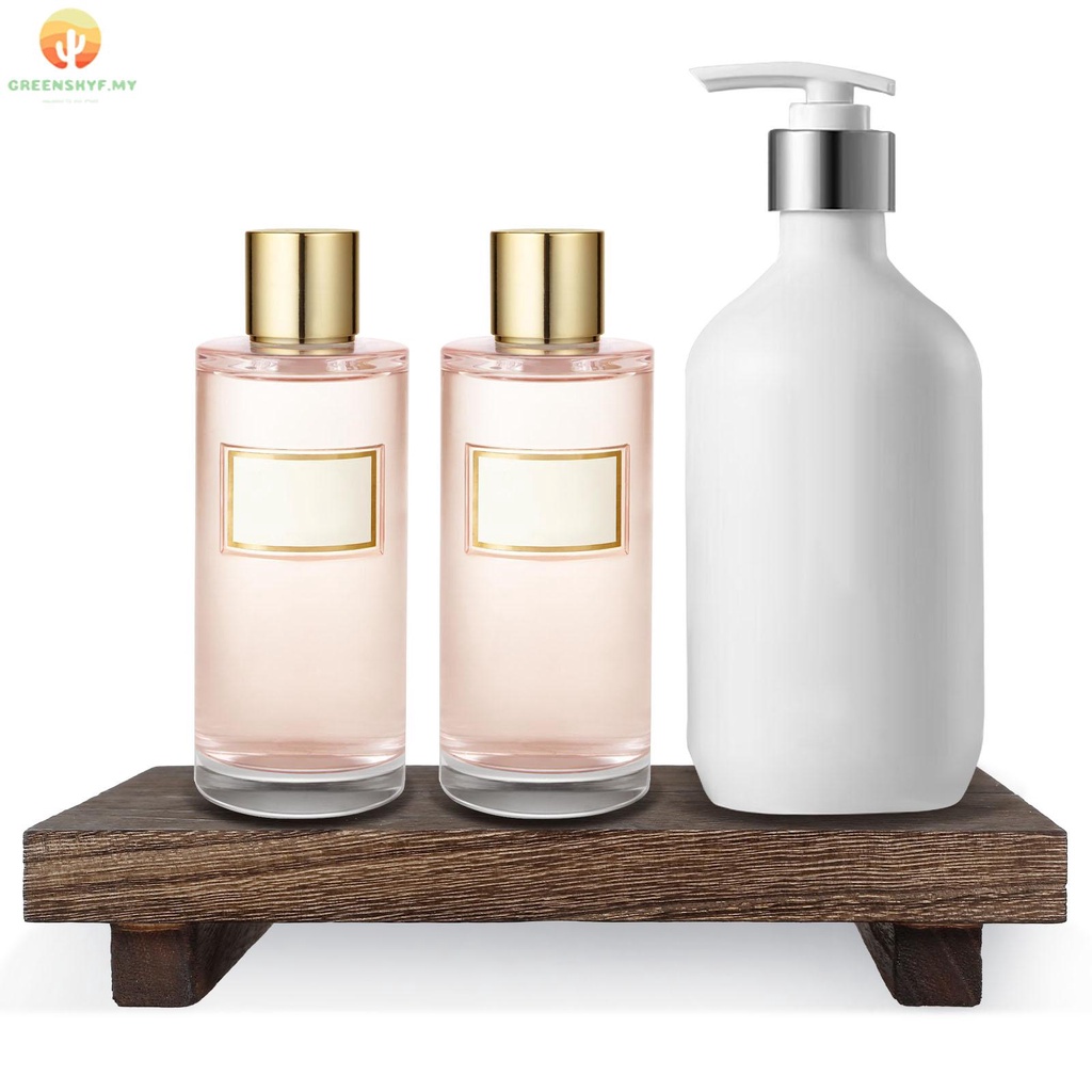 Wood Pedestal Stand Anti-Slip Wood Riser Soap Tray Farmhouse Wooden ...