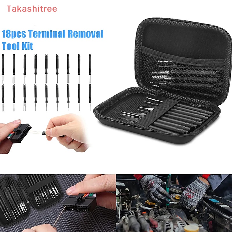 (Takashitree) 18Pcs Car Terminal Removal Kit Repair Inspection Tools ...