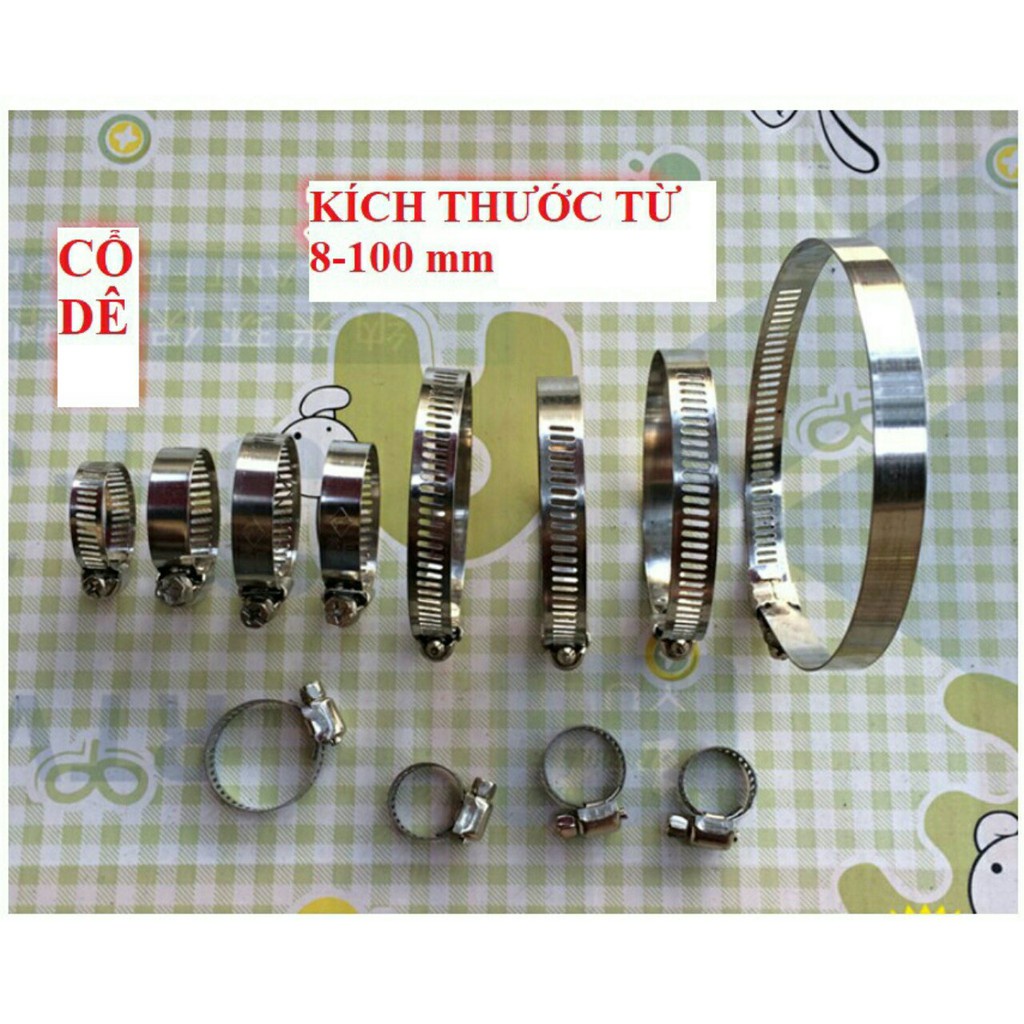 Goat collar, stainless steel pipe tighteners of all sizes as shown ...