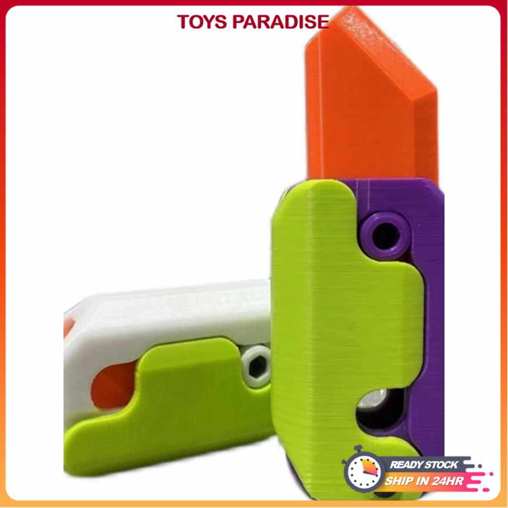 [Malaysia Stock]Fun Safety 3D Printing Gravity Knife Fidget Toys Carrot ...