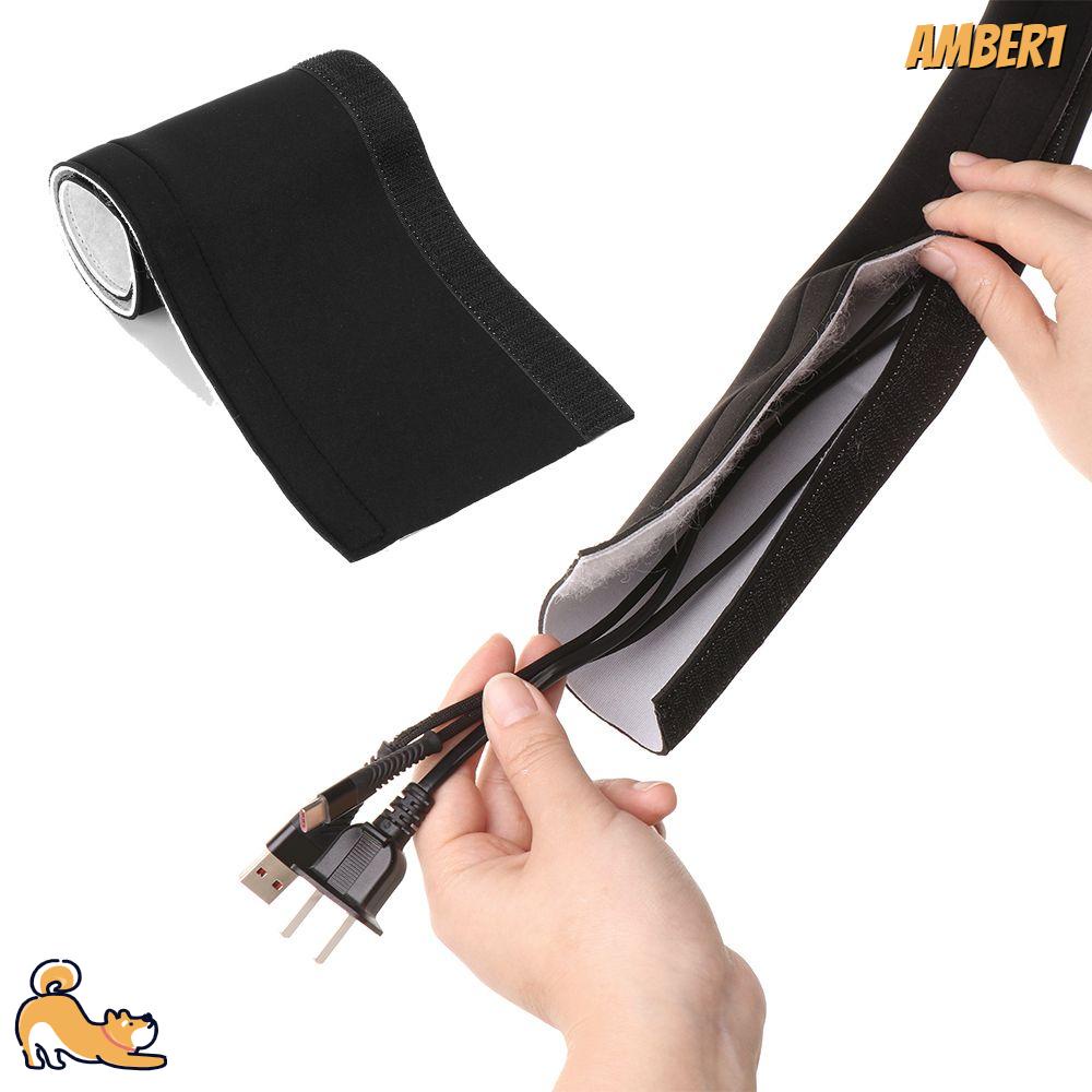 AMBER1 Cable Management Sleeve Wrap Safer Electricity Office Computer ...