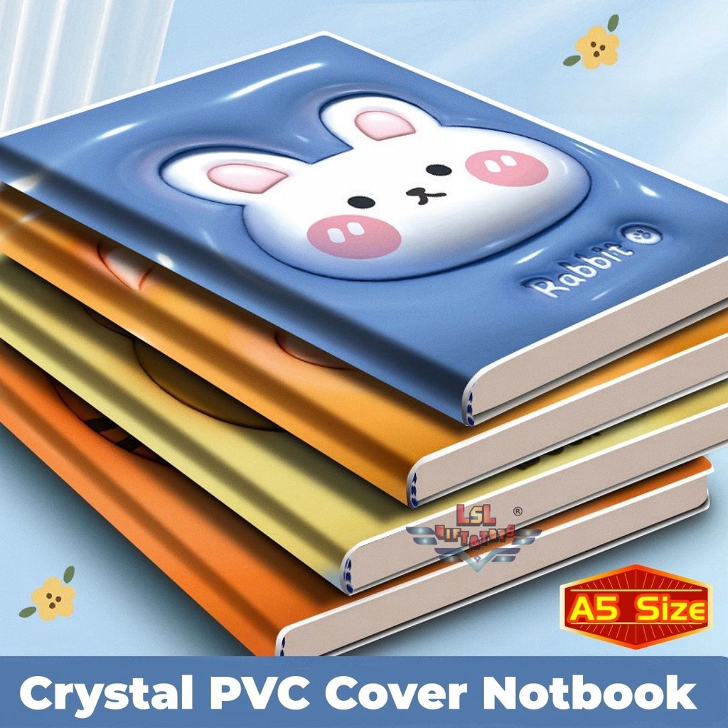 [R-654] LSL GIFTS A5 Size Notebook PVC EVA High Gloss Soft Cover ...