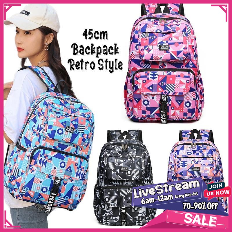 45cm Beg Laptop Waterproof Laptop Backpack Beg Sekolah Menengah Beg ...