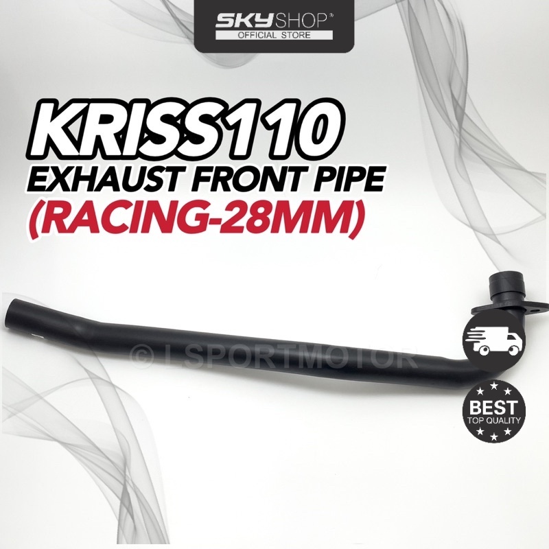 MODENAS KRISS110 EXHAUST FRONT PIPE (RACING-28MM) EKZOS MUFFLER PIPE DEPAN NECK KRISS1 KRISS 1 ...