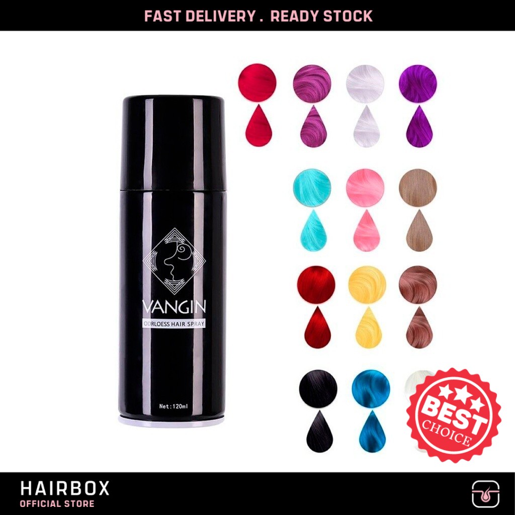 VANGIN Hair Colour Spray - 120ML (HB) | Shopee Malaysia