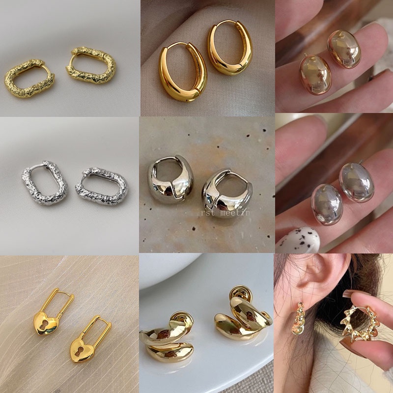 New Vintange Dangle Hoop Korea Earrings Trendy Stud Earrings Earring ...