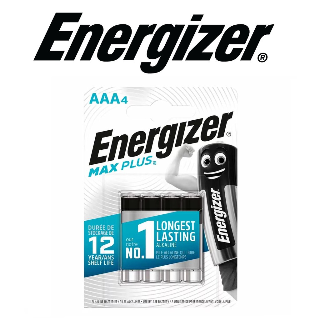 4PCS GENUINE Energizer MAX PLUS AAA Alkaline Battery 1.5V - EP92BP4T ...