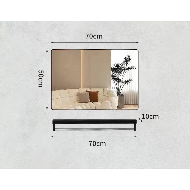 QQ Bathroom Mirror Rectangle Hanging Mirror Wall Mirror Vanity Mirror ...