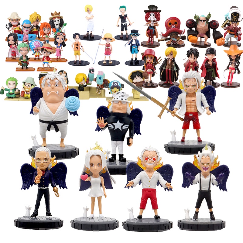 One Piece Figure 5 12 Pcs Set Nika Luffy Zoro Chopper Franky Nami Robin Sanji Brook Pvc Action