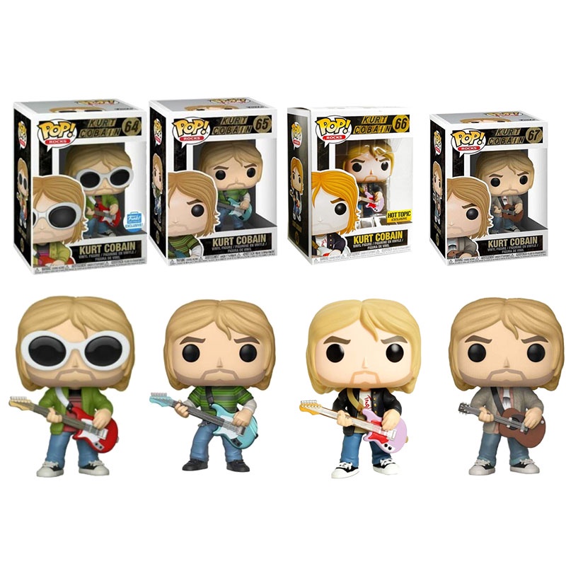 Funko Pop Kurt Cobain 64 65 66 67 Rock Singer Action Figure Collectable ...