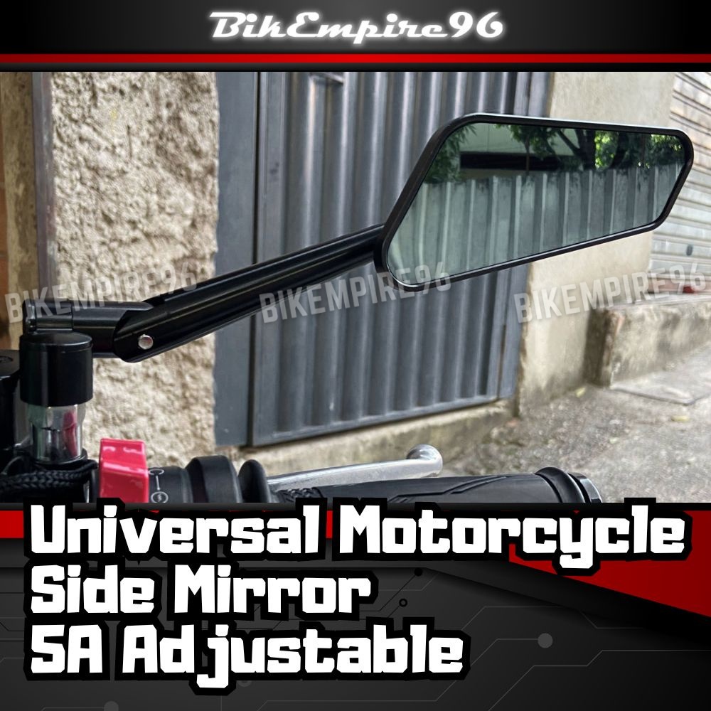 Universal Motorcycle Side Mirror 5A Adjustable Design CNC Aluminum Anti ...