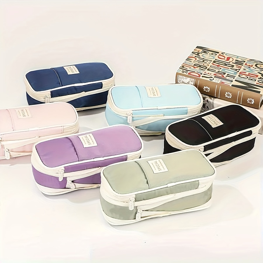 Angoo Pencil Case for Kids Boy INS Pen Case Double Zipper Pencil Bag ...