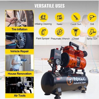 Toyaki 15Liter Tank Air Compressor Oil-free High Pressure Multifunction ...