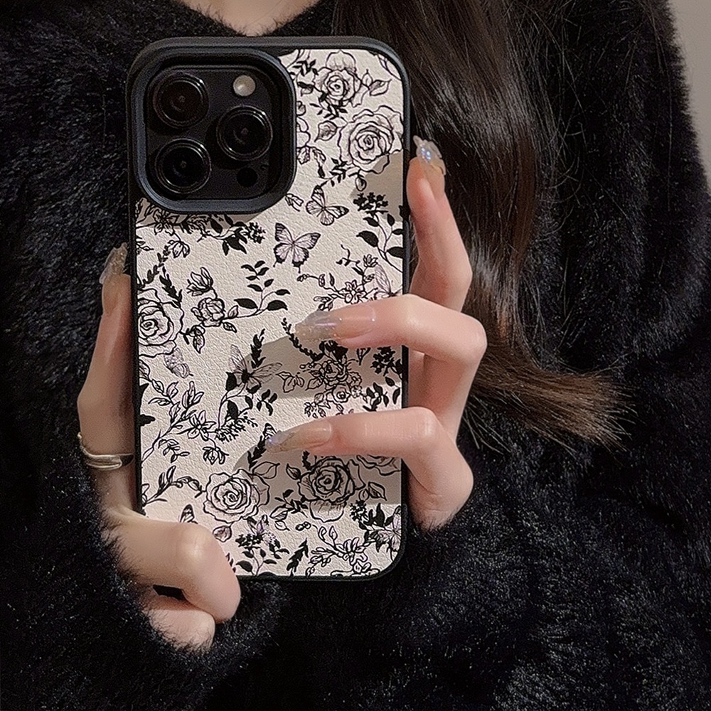 Temperament ins Rose Flower drop resistant phone case tpu silicone for ...