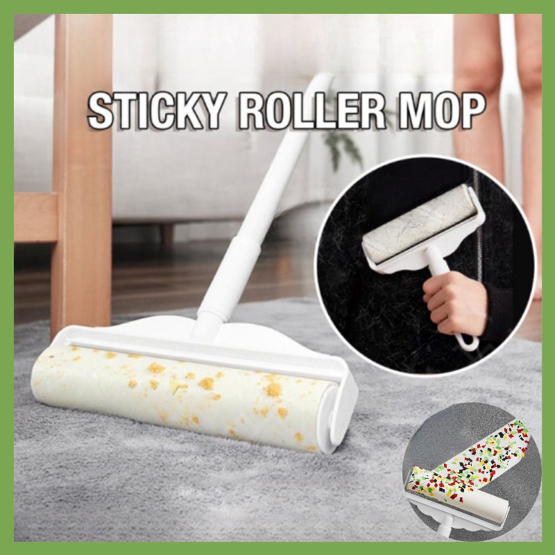 Sticky Lint Roller Detachable Dust Hair Pet Fur Remover Bulu Baju Cover ...