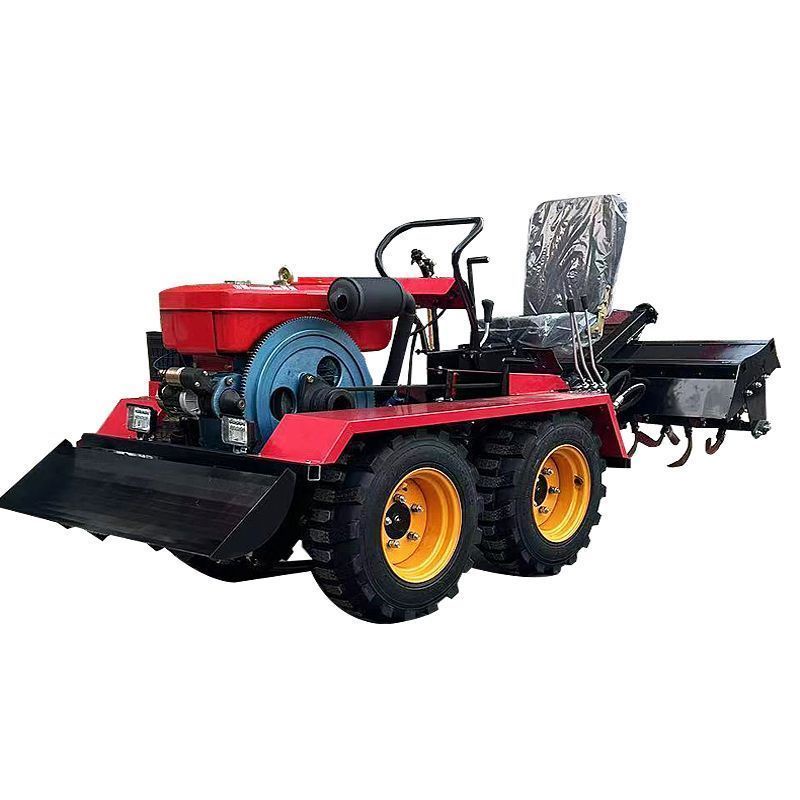 High-horsepower crawler tractor multi-function rotary cultivator water ...