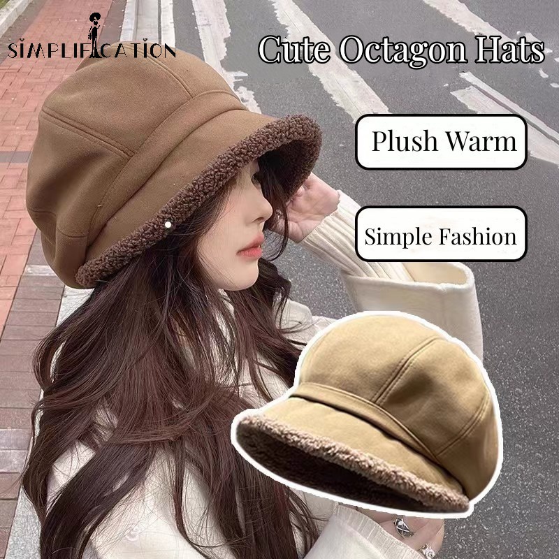 1 Pc Winter Classic Trendy Plush Warm Bucket Hat For Women Fashion ...