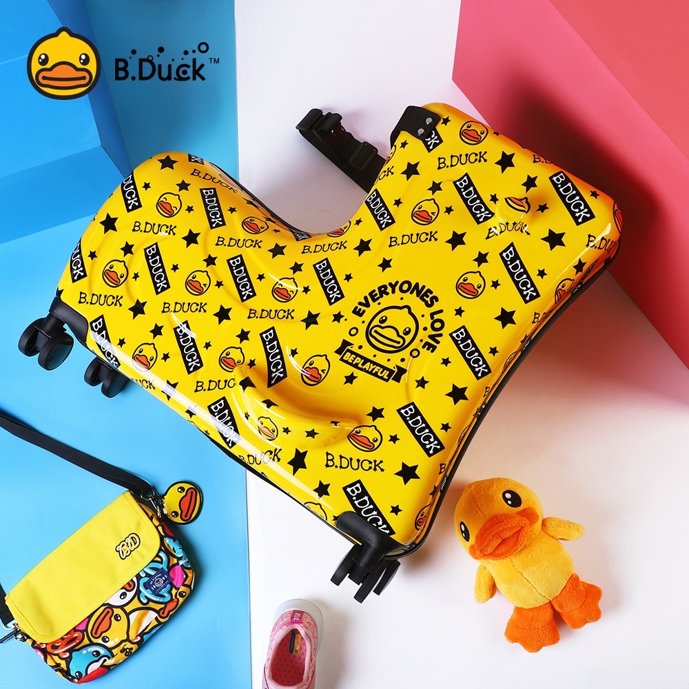 Sit DUCK Enhance Kids Travel Little Yellow Duck Trolley with Sit and ...
