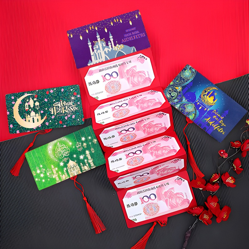 2025 Sampul Duit Raya Creative Folding Green Envelope Festival HARI ...