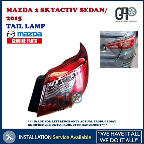 Mazda 2 Sedan Skyactiv Tail Lamp Outer Lampu Belakang 1Pcs Genuine Part ...