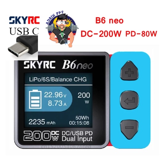 Original SkyRC B6 neo Lipo Battery Balance charger b6neo AC 80w DC 200W ...