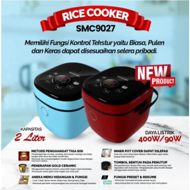 Magic Com Yong Ma Digital Rice Cooker 2 Liter 2L SMC 9027 SMC9027 ...