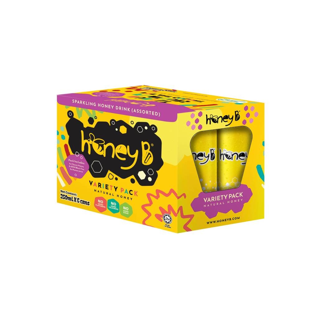 Honey B Sparkling Honey Drink Variety Pack 250ML X 6 | Shopee Malaysia