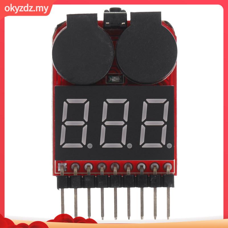Battery Tester Buzzer Cable Car Lipo Voltage Low Alternator Electrical ...