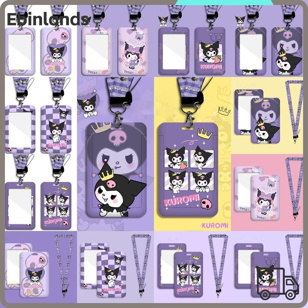 LUCKY-EBINLANDS Kuromi Card Holder Badge, Cartoon Sanrio PVC Campus ...